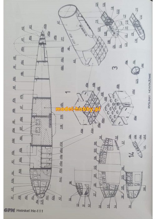Heinkel He-111 (GPM-180) - Szkielet