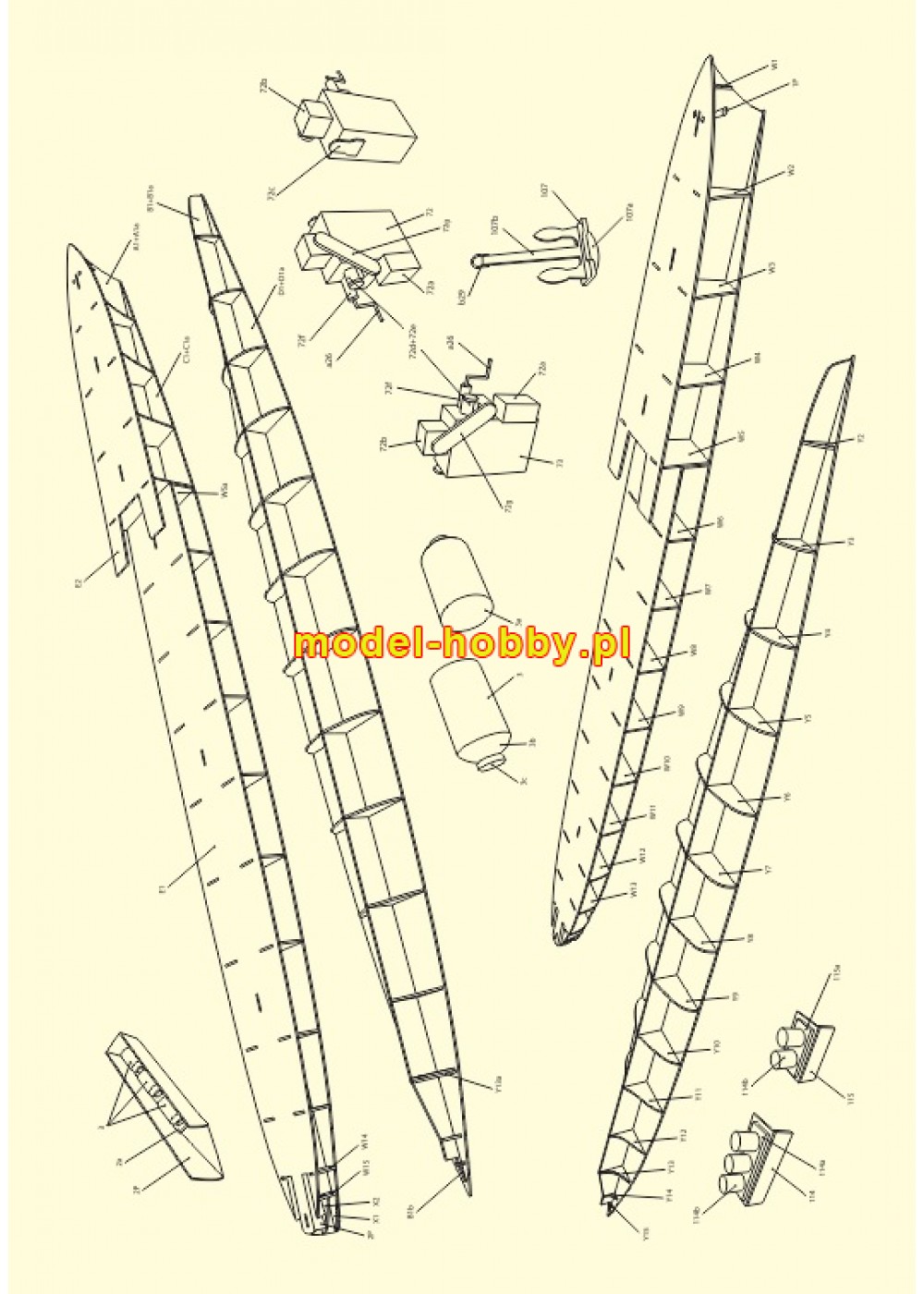 ORP Burza (1934 - 1939) i szkielet wycięty laserem (przedsprzedaż)
