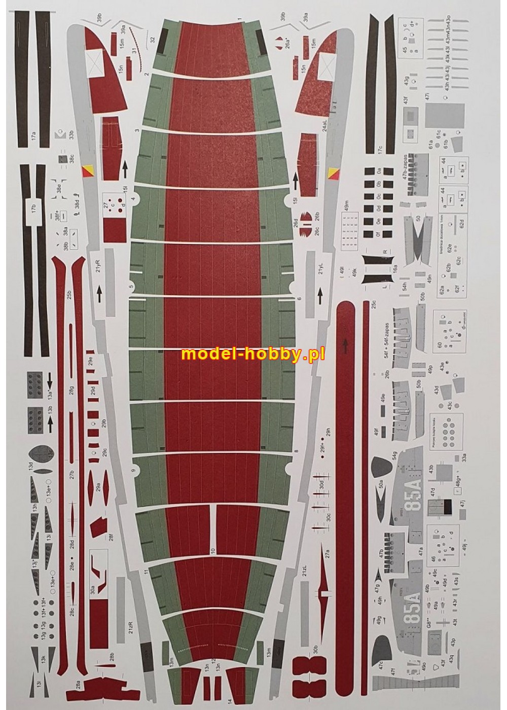 ORP Orzeł (1940) plus szkielet wycinany laserem